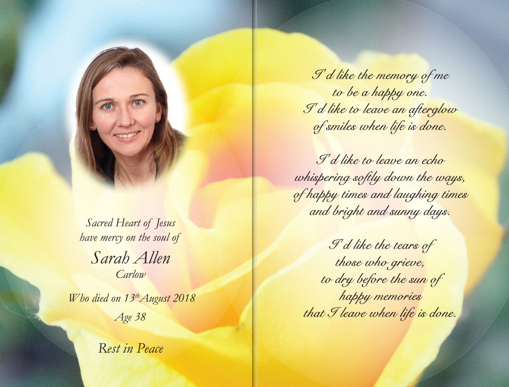 Memorial Card 004 Creative Memorial Cards Use Our Order Form
