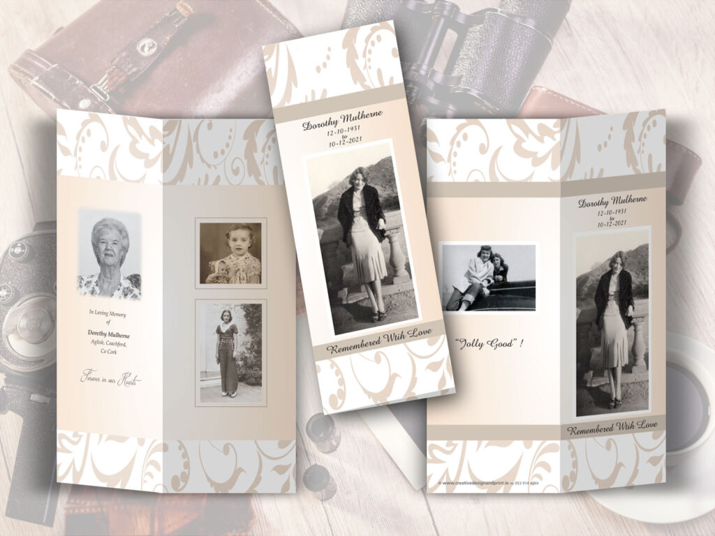 Folded Bookmark - Creative Memorial Cards - Creative Memorial Cards